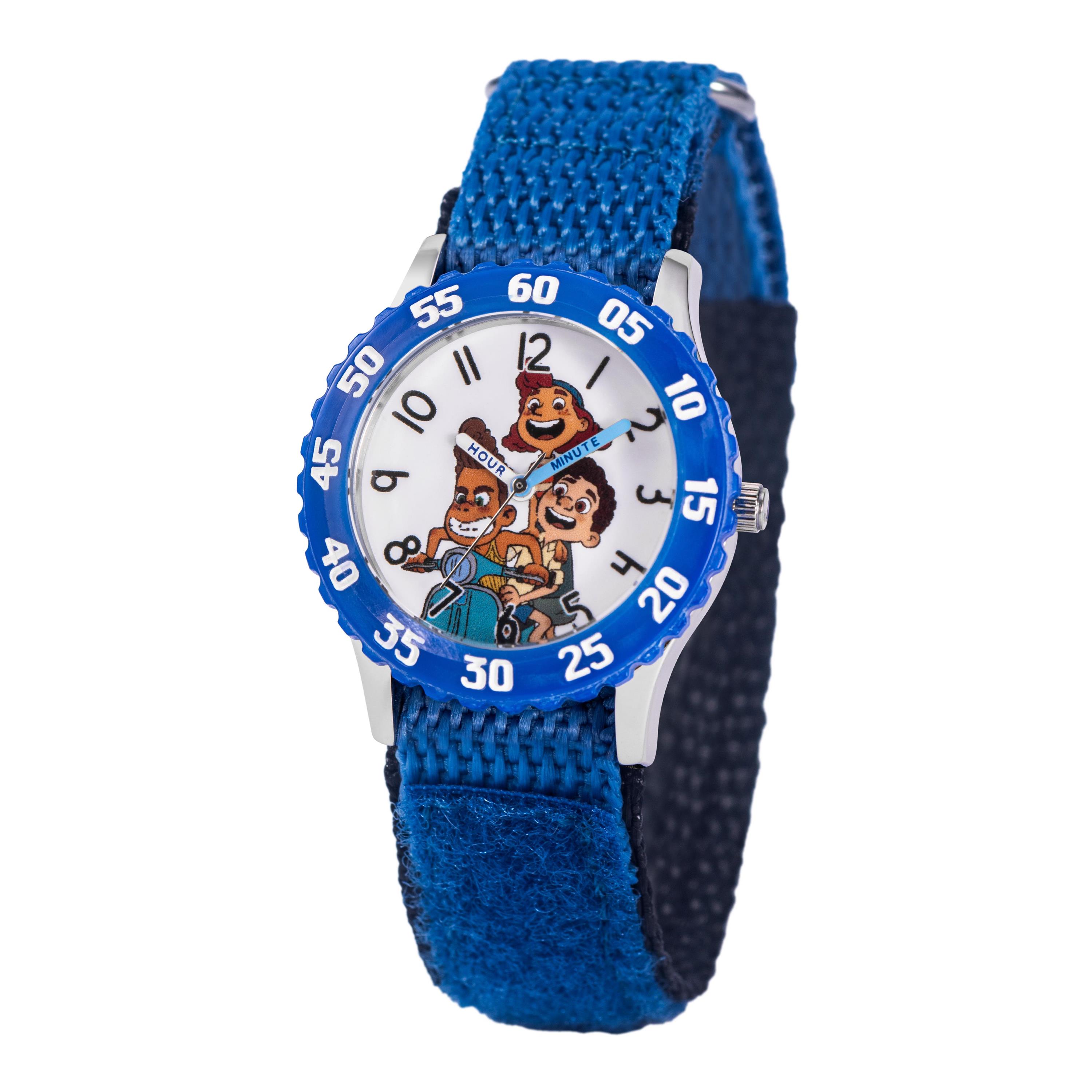 Disney Luca Kids' Blue Stainless Steel Time Teacher Watch | HSN