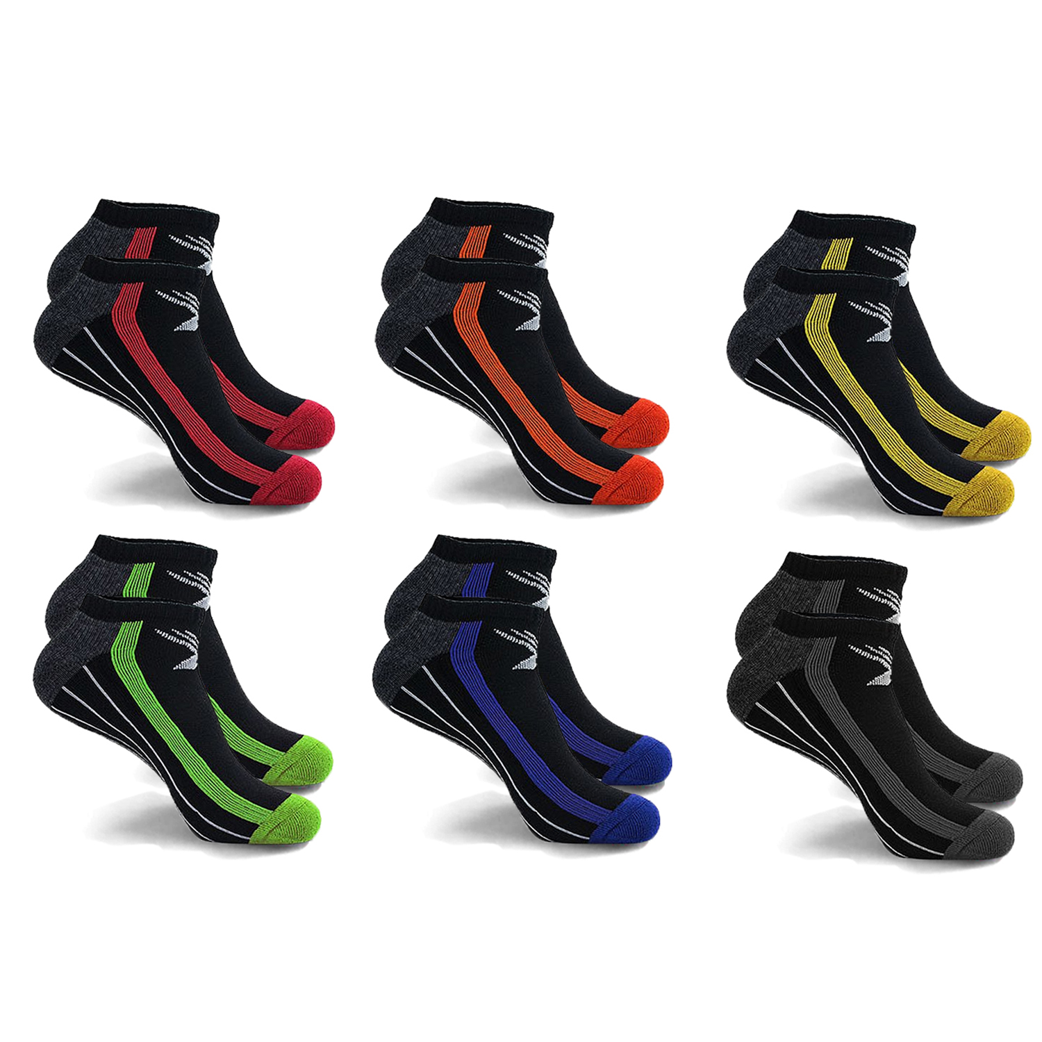 TagCo Extreme Fit Active Cushioned Ankle-Length Socks 6-Pair Pack | HSN