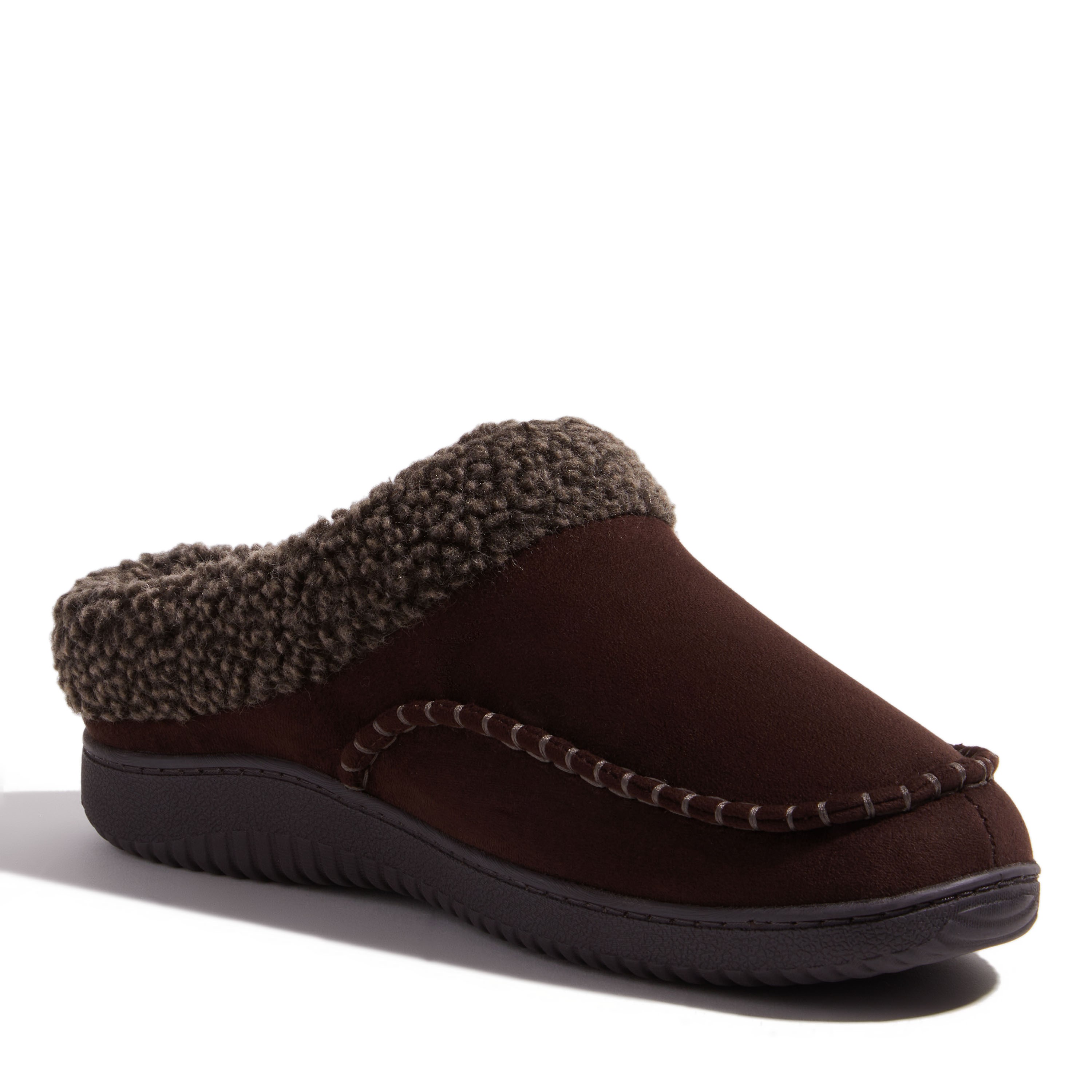 Dearfoams Men's Indoor/Outdoor Microsuede Moc Toe Slippers - Marshall ...