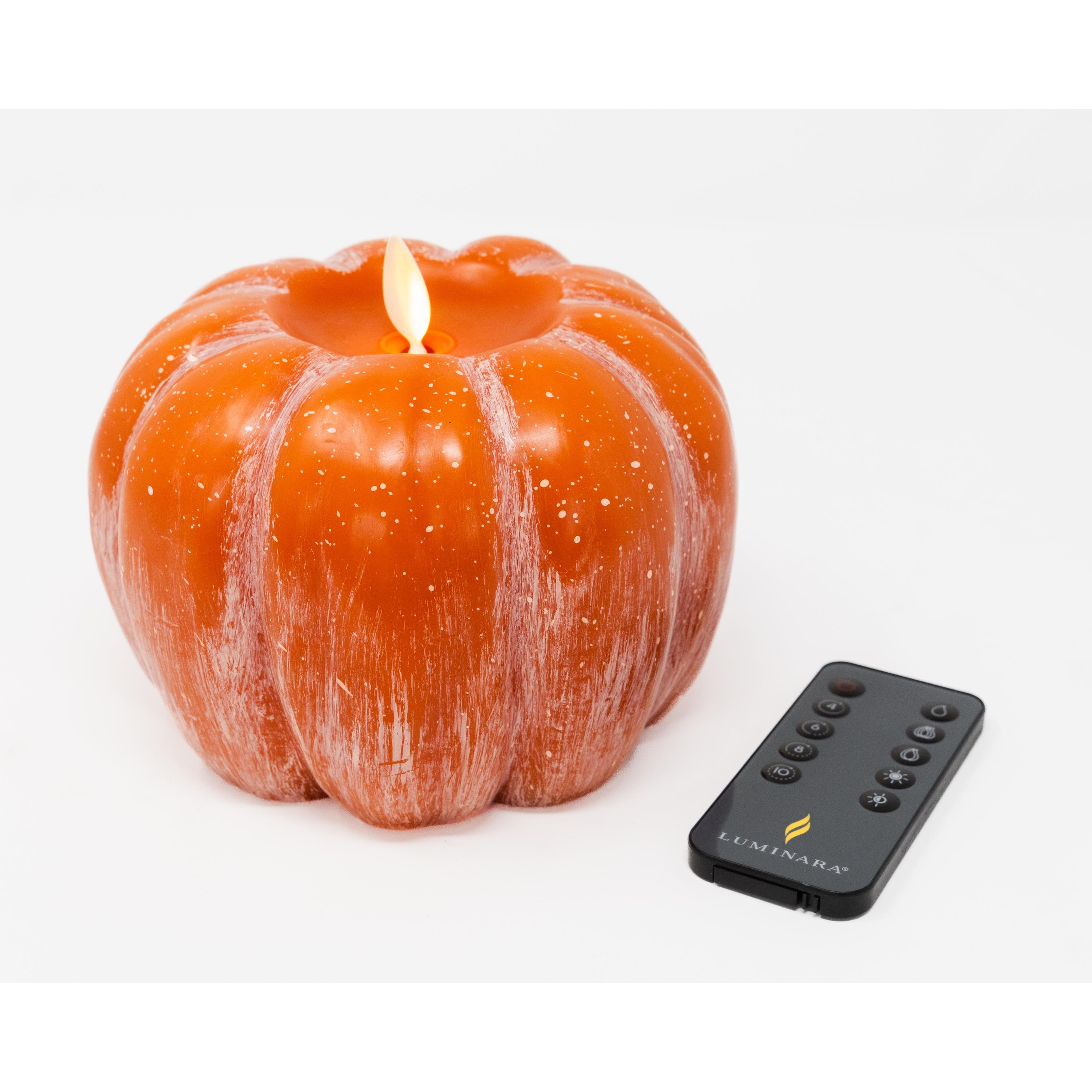 Luminara Pumpkin Figural Flameless Candle | HSN