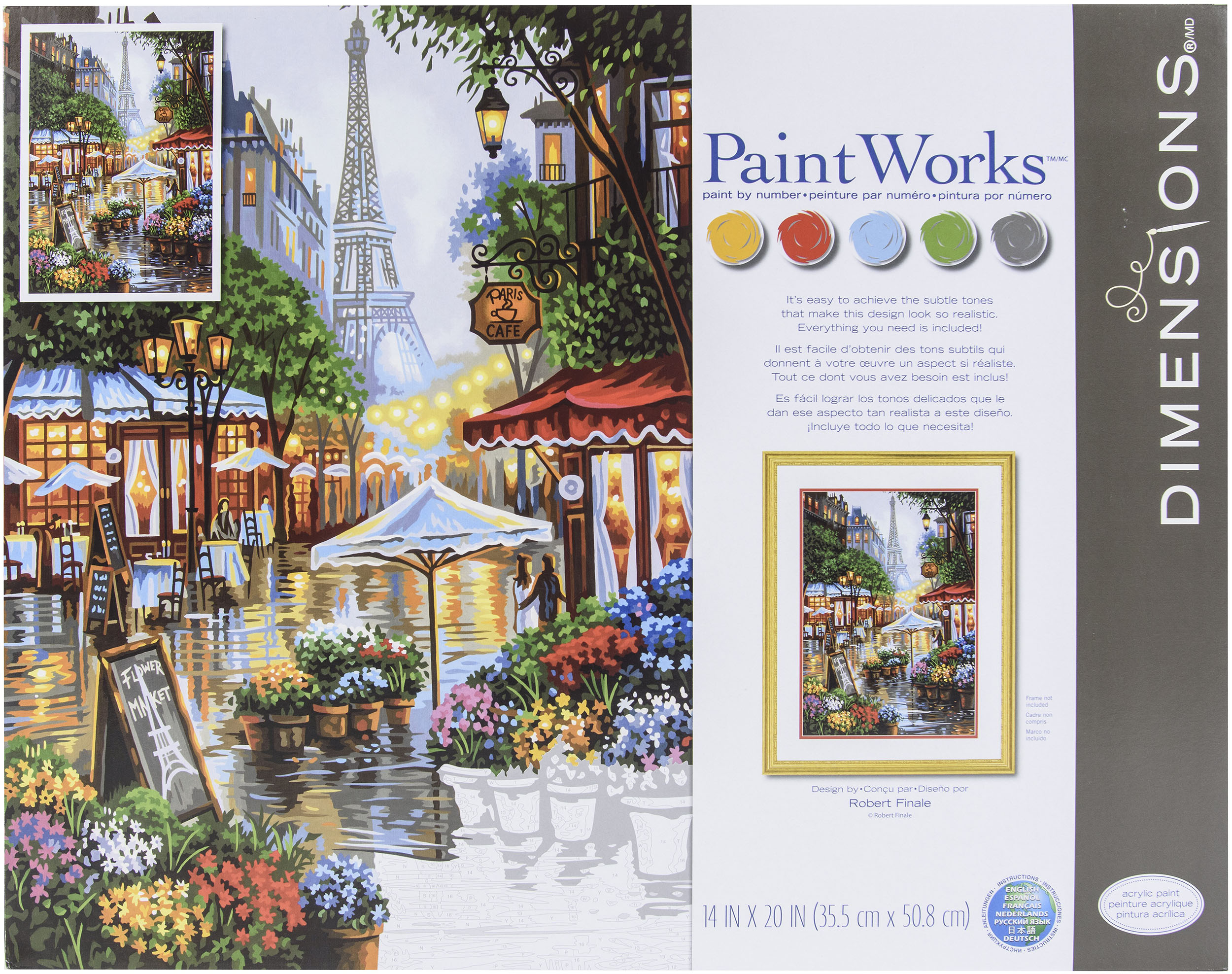 Paint Works 14" x 20" Paint By Number Kit - Springtime In Paris | HSN