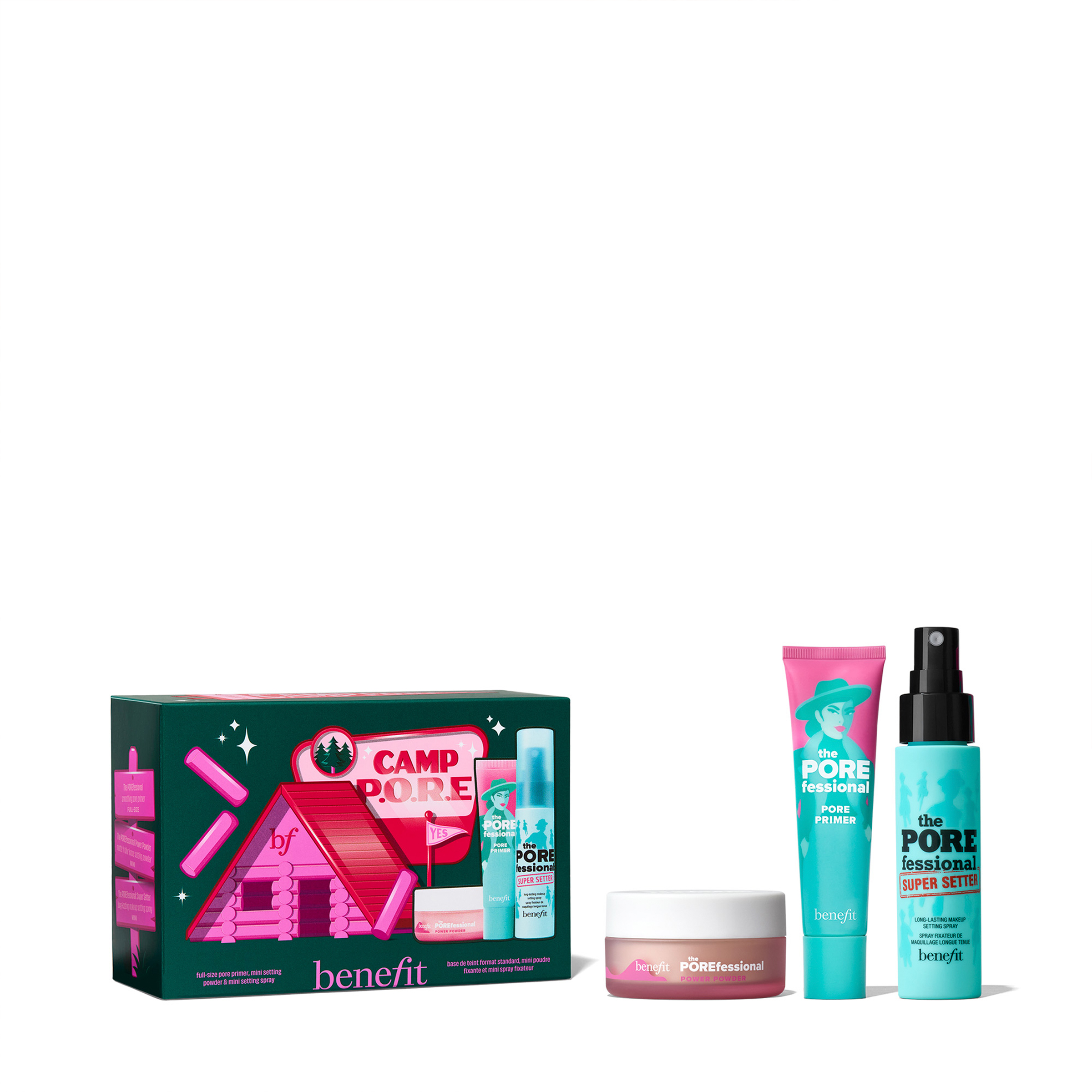 Benefit Cosmetics Camp P.O.R.E. Priming & Setting 3-piece Set | HSN
