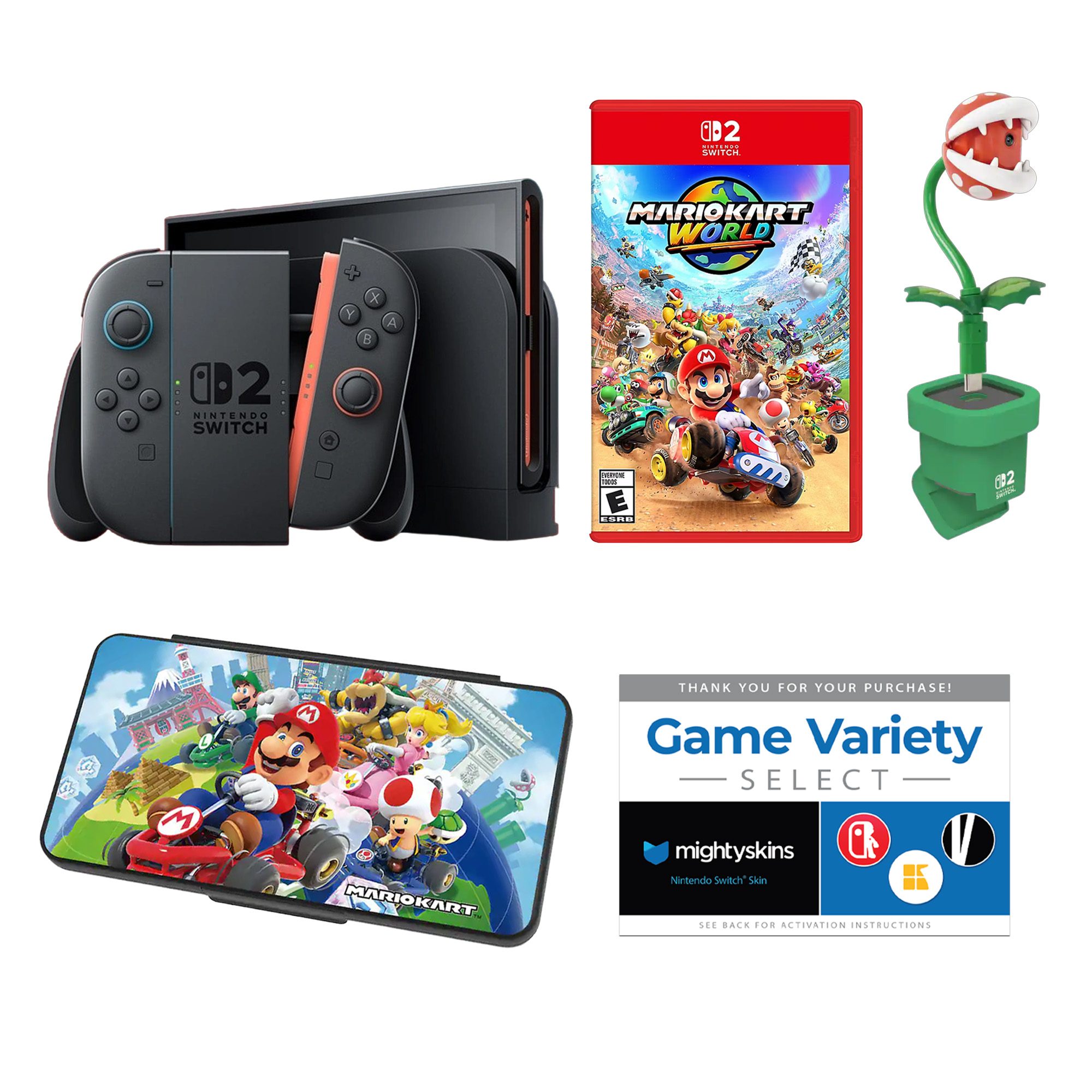 Nintendo Switch 2 Bundle with Voucher, Mario Kart World Game | HSN
