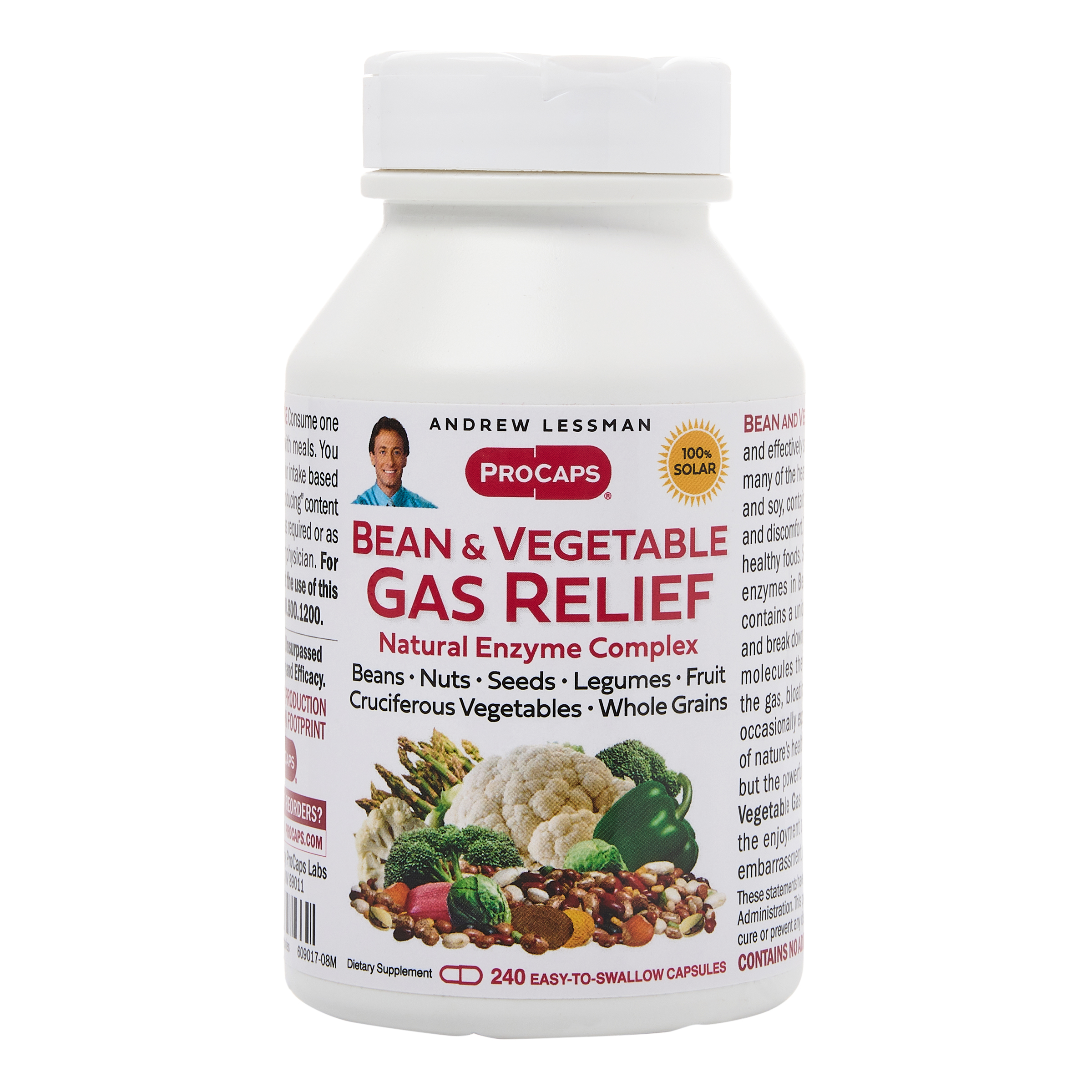 Andrew Lessman Bean and Vegetable Gas Relief - 240 Capsules | HSN