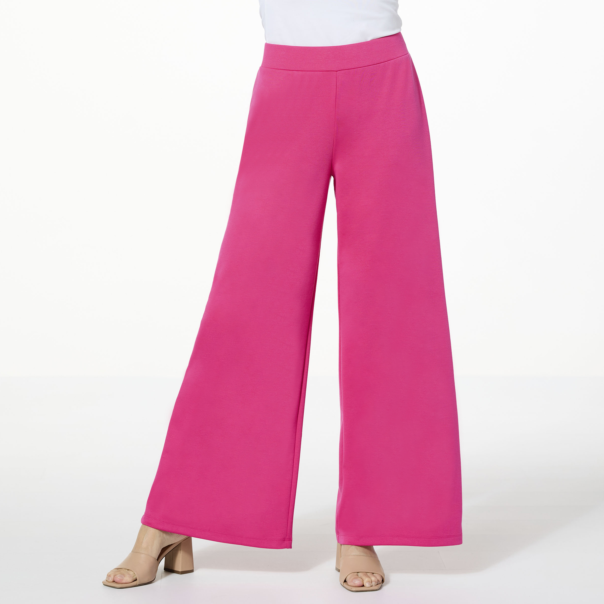 IMAN Global Chic All Day Elegance Wide-Leg Ponte Pant | HSN
