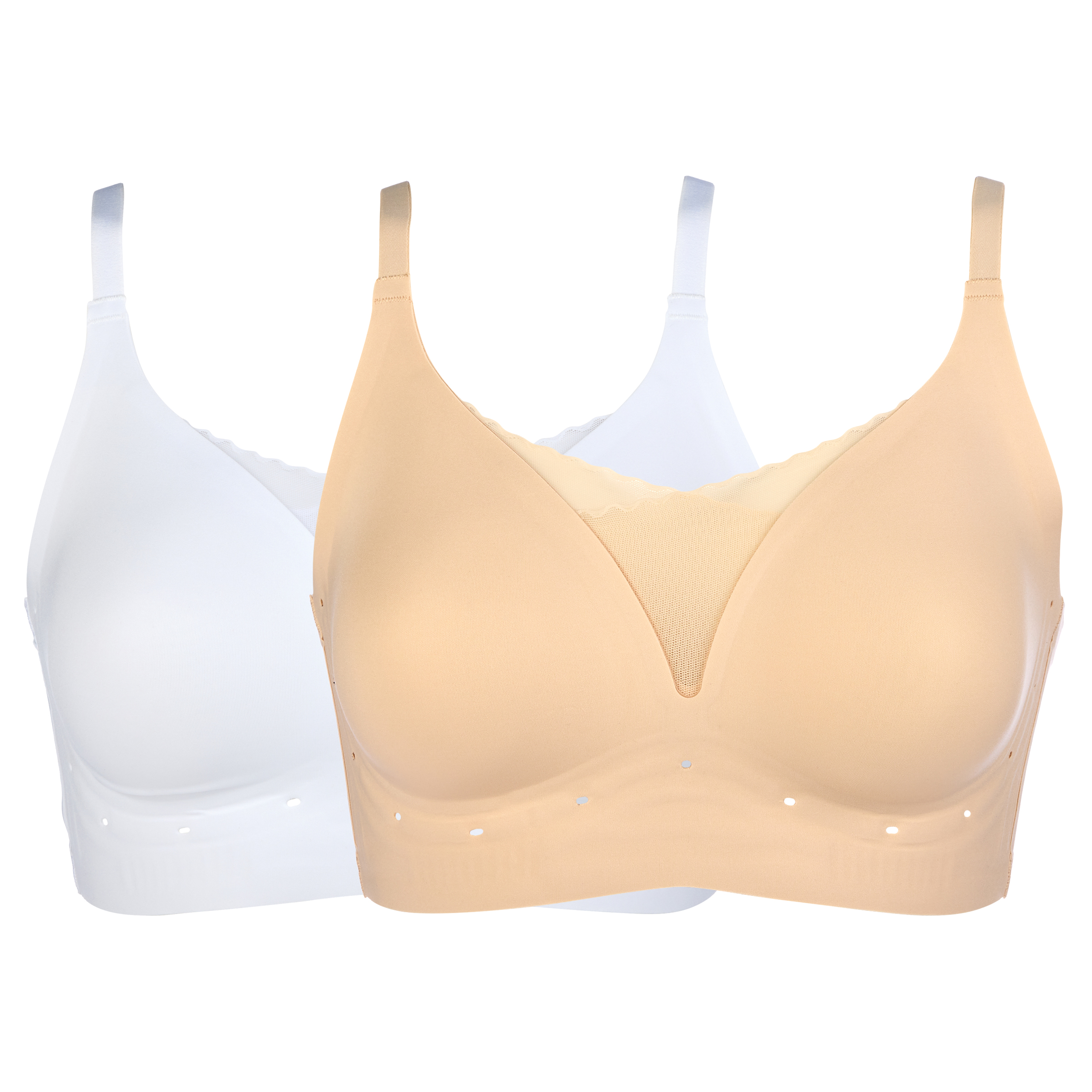 Rhonda Shear 2-pack Invisible Edge Breathable Gel Support Bra ...