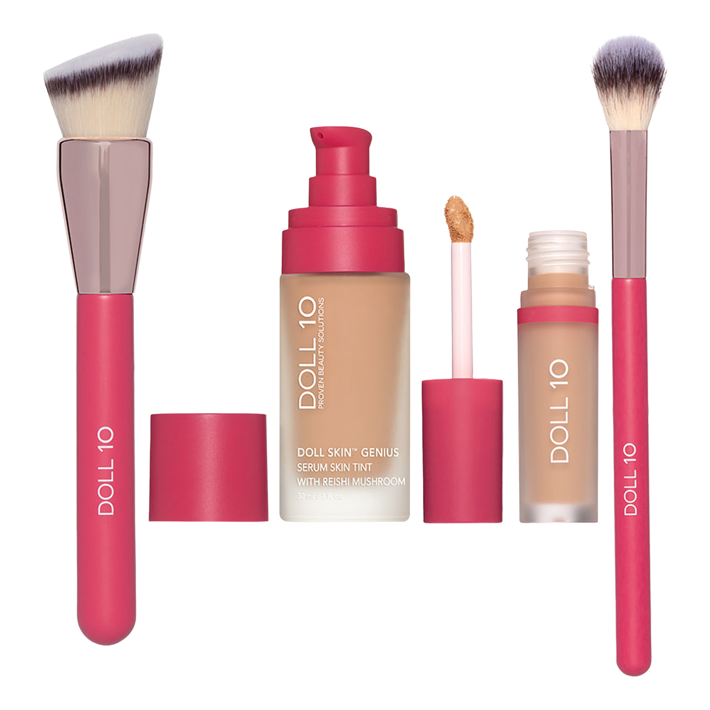Doll 10 Mushroom Magic Foundation and Concealer 4-piece Collection | HSN