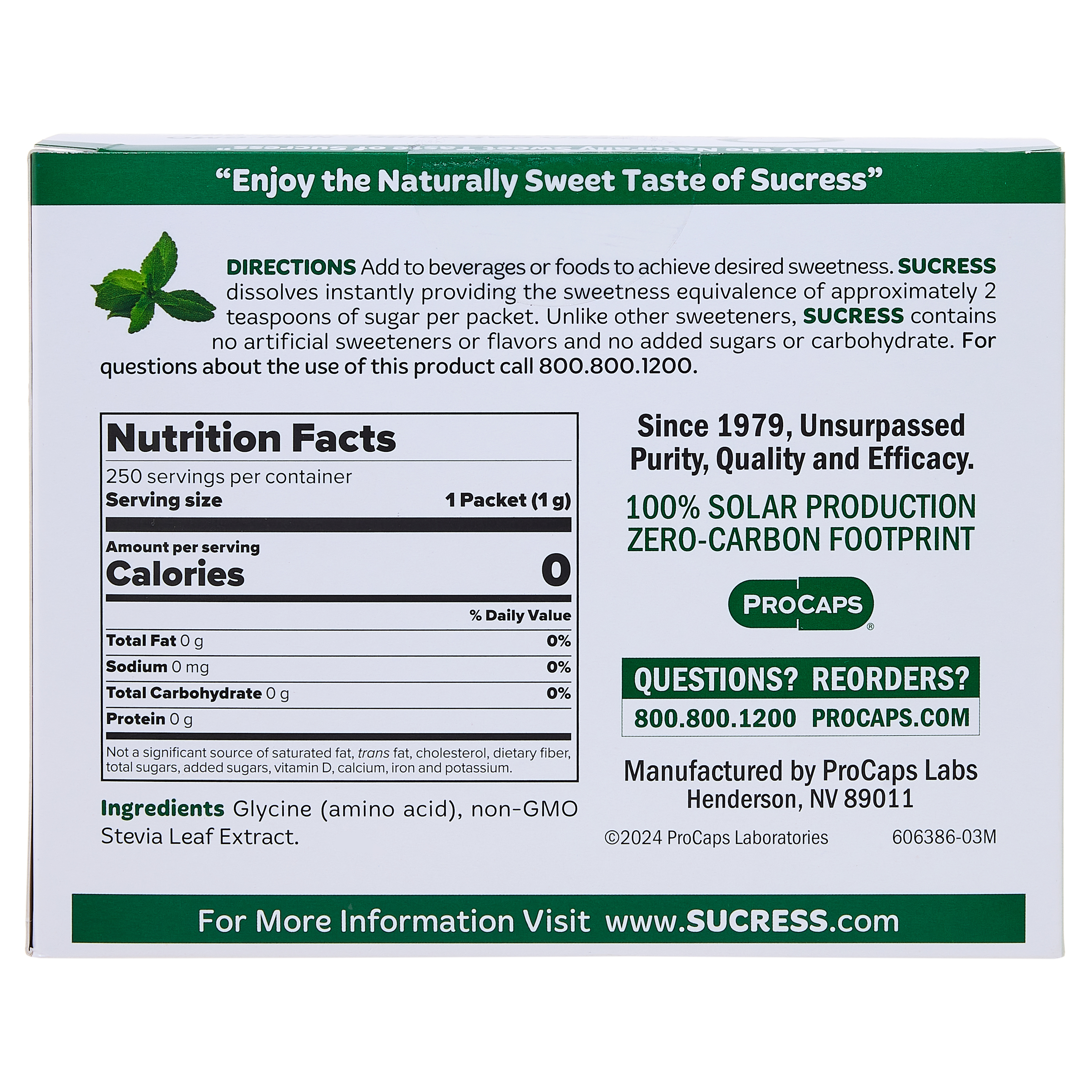 Andrew Lessman Sucress Natural Sweetener - 250 Packets | HSN