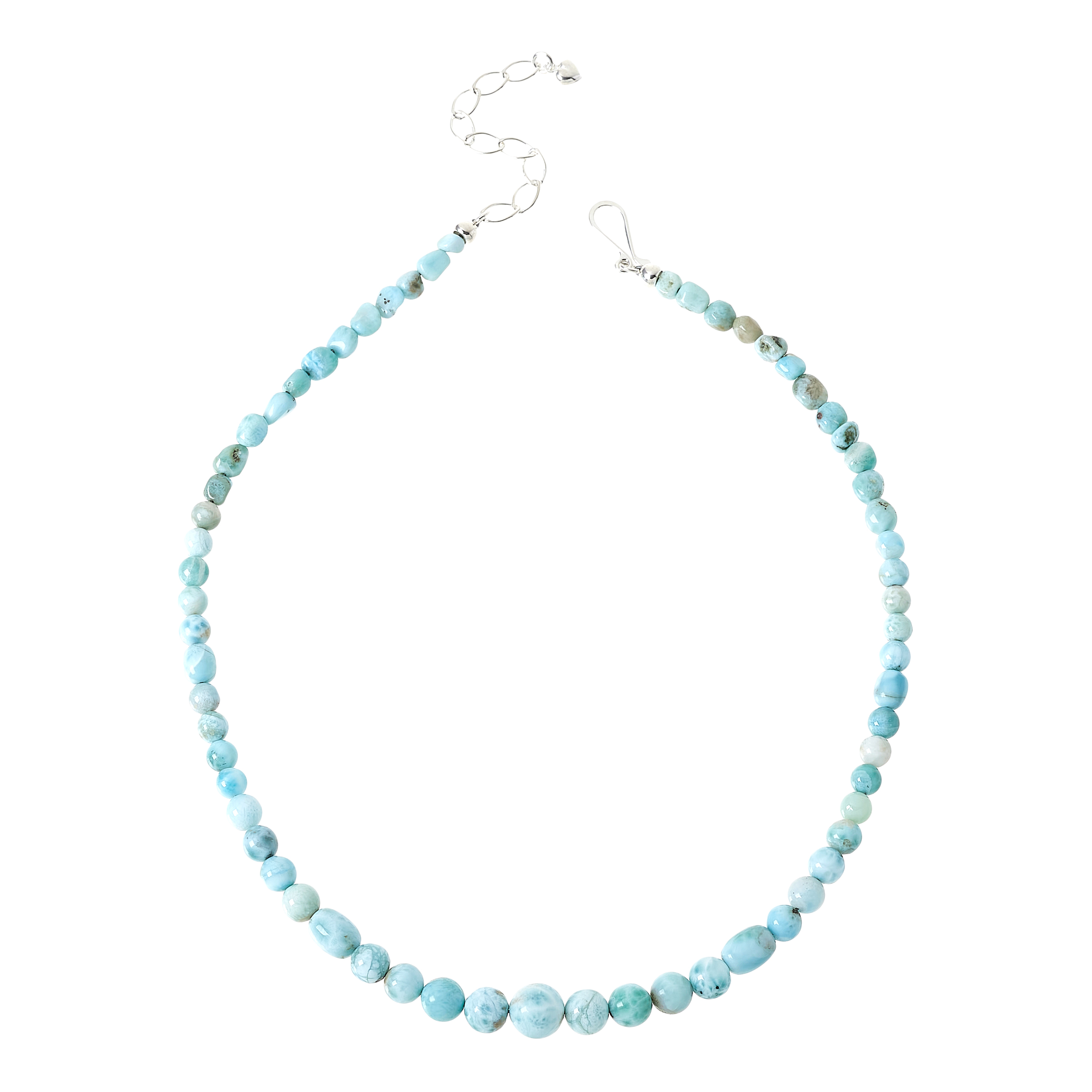 Jay King Sterling Silver Larimar Bead 18" Necklace - 22657096 | HSN