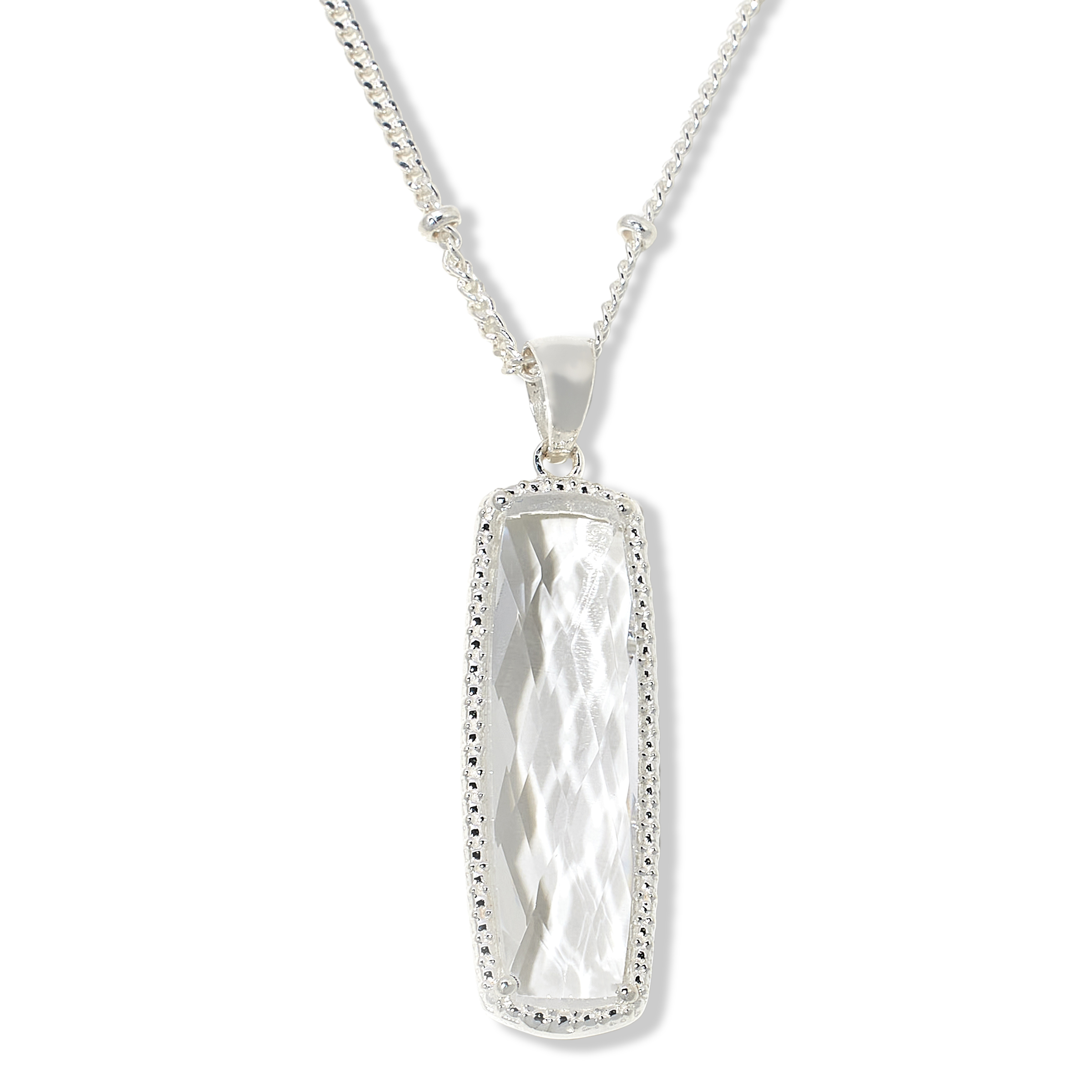 Herkimer Mines "Diamond" Quartz Fancy-Cut Pendant with 18" Chain | HSN
