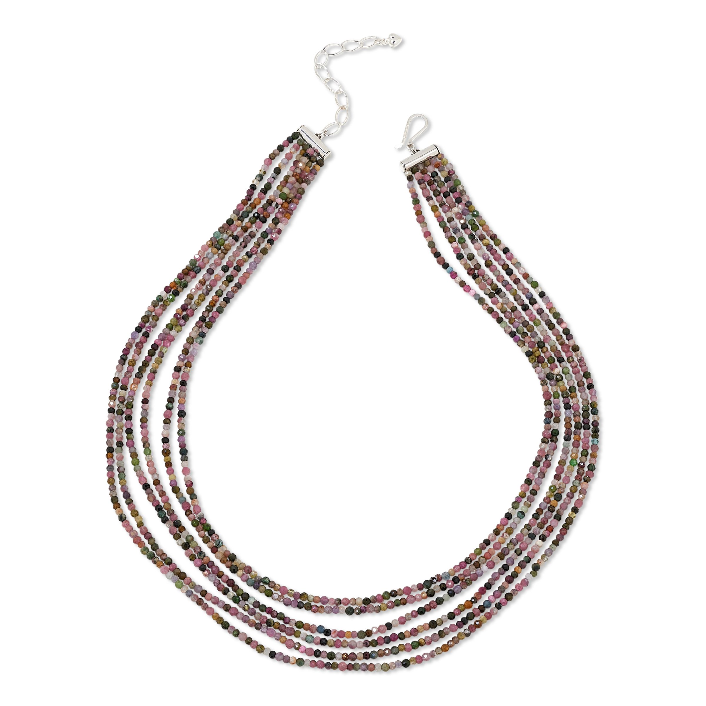 Jay King Multicolor Tourmaline Bead Multi-Strand 18" Necklace | HSN