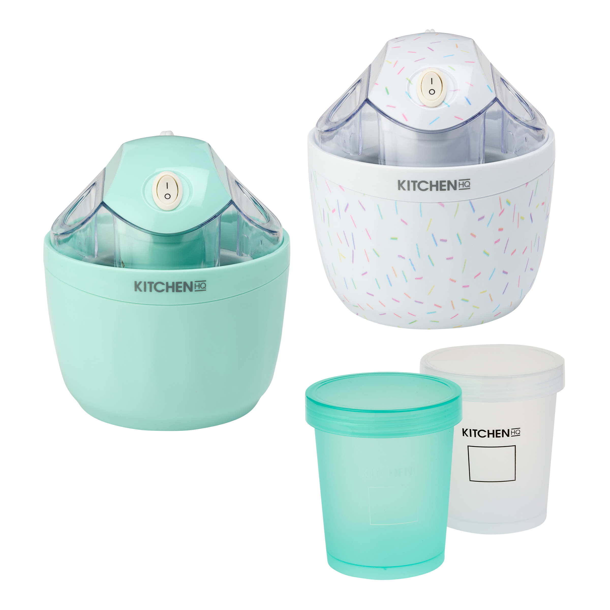 Kitchen HQ 2-pack Ice Cream Makers with One-Pint Containers | HSN