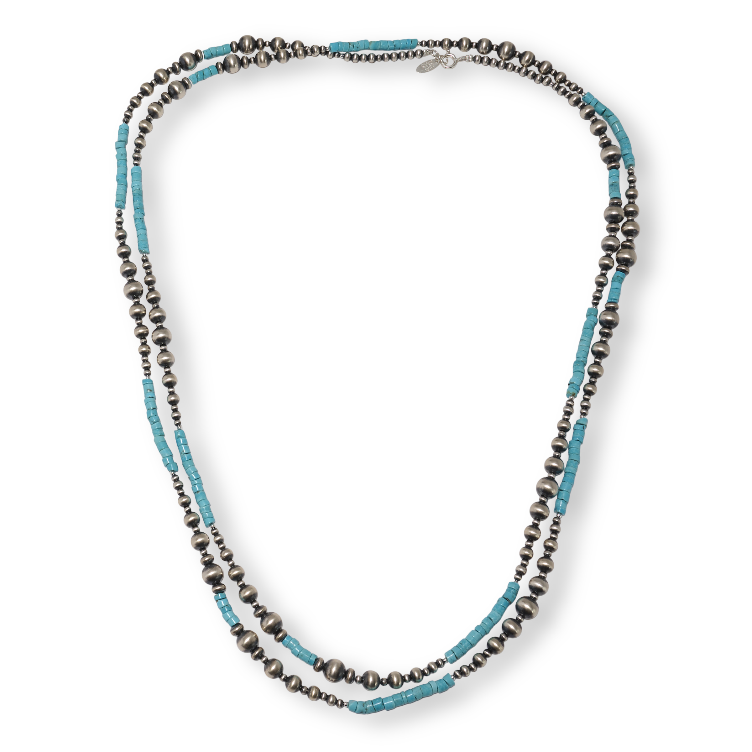 Chaco Canyon Sleeping Beauty Turquoise and "Navajo Pearl" 60" Necklace ...
