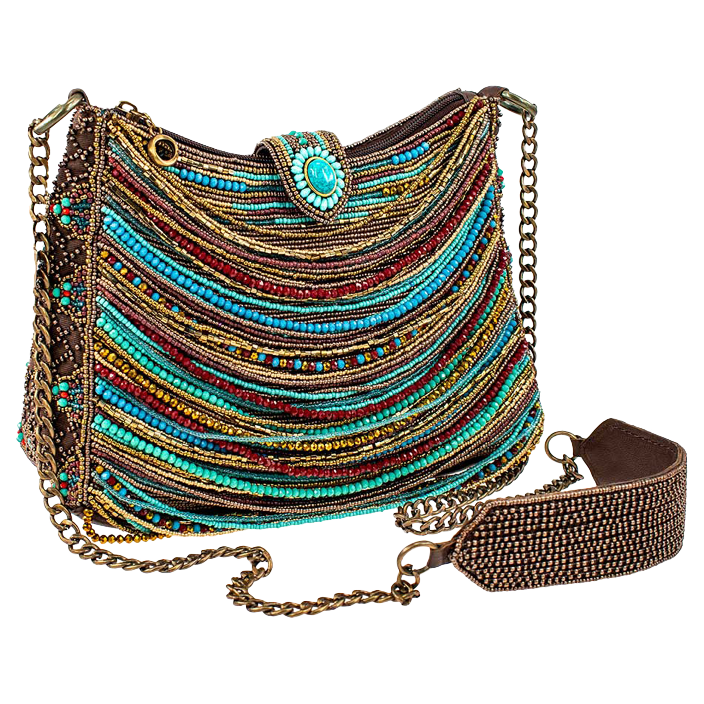 Mary Frances Hand-Beaded Crossbody Handbag | HSN