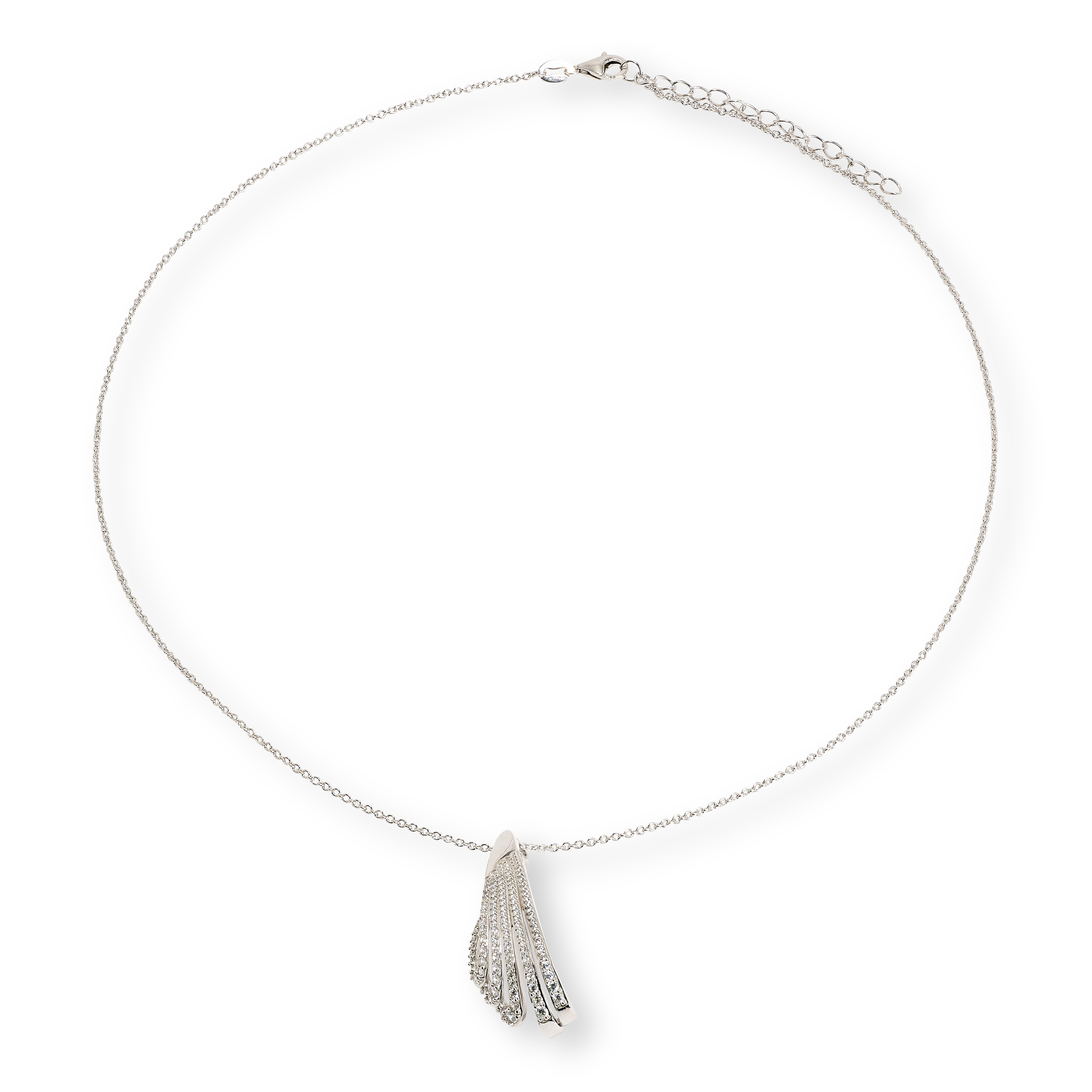 Radiance by Absolute™ 1.68ctw Fluid Wave Pendant with 18" Chain | HSN