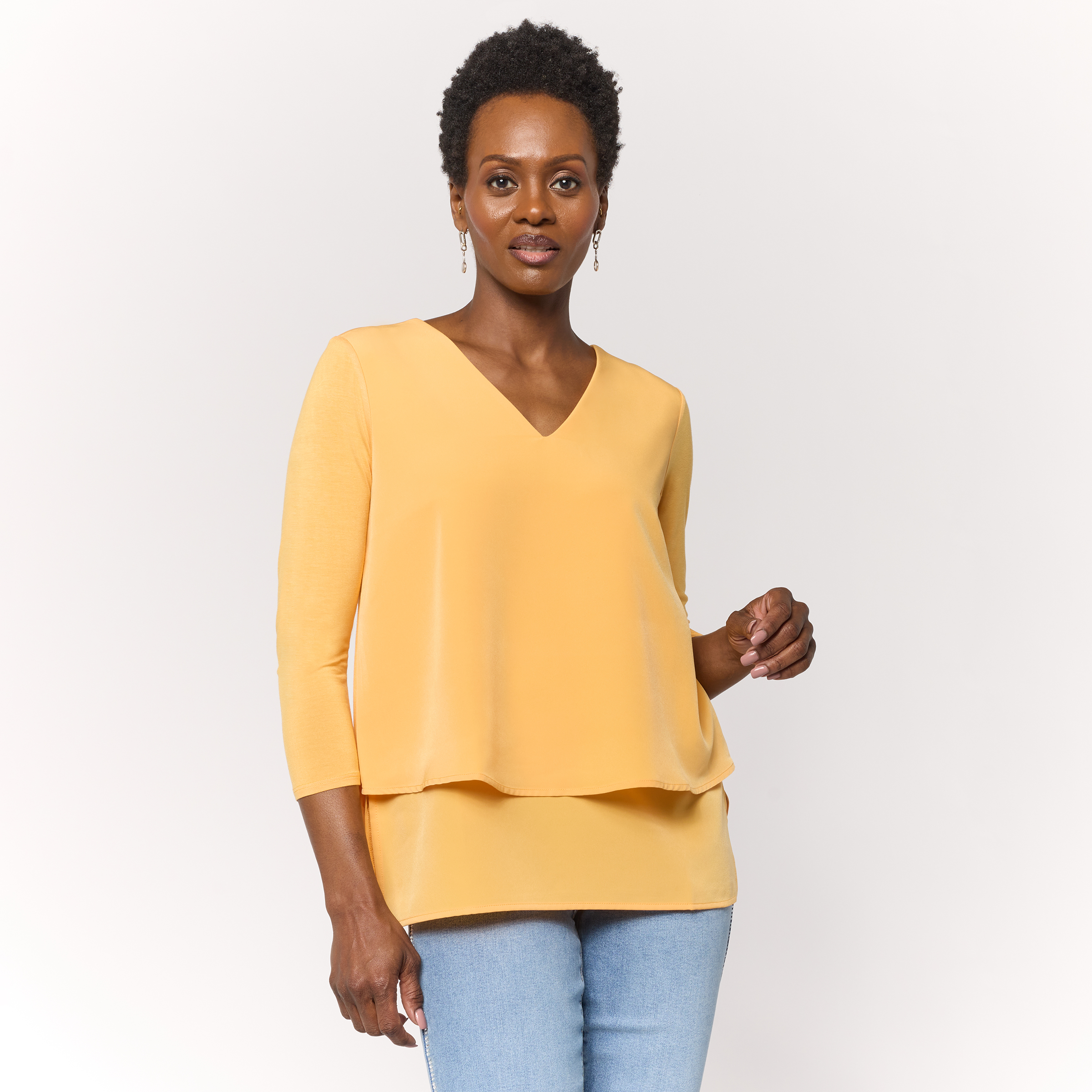 DG2 by Diane Gilman V-Neck 3/4-Sleeve Easy Top | HSN