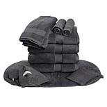 Joy CleanBoss Bath Makeover 12pc Cotton Towel Set w/Rug | HSN