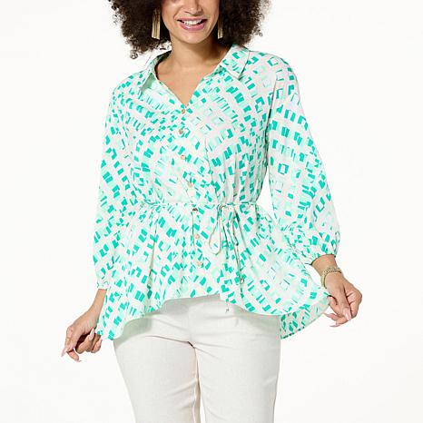 C Wonder by Christian Siriano 3/4 Sleeve Blouse | HSN