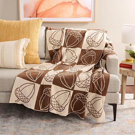 Emryn House 50" x 60" Fall Checkered Throw | HSN