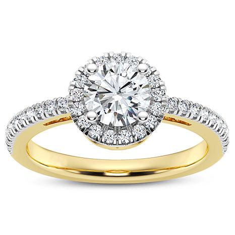 Éthique 14K Gold 1ctw Lab-Grown Diamond Halo Ring - 23253825 | HSN