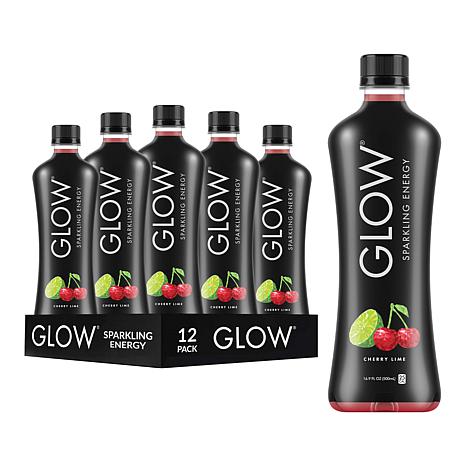 GLOW Beverages 12-pack Cherry Lime Flavored Sparkling Energy Water | HSN