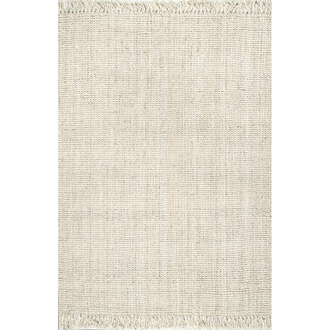 nuLOOM Daniela Farmhouse Chunky Jute Area Rug - 5' x 7' 6" Off White ...