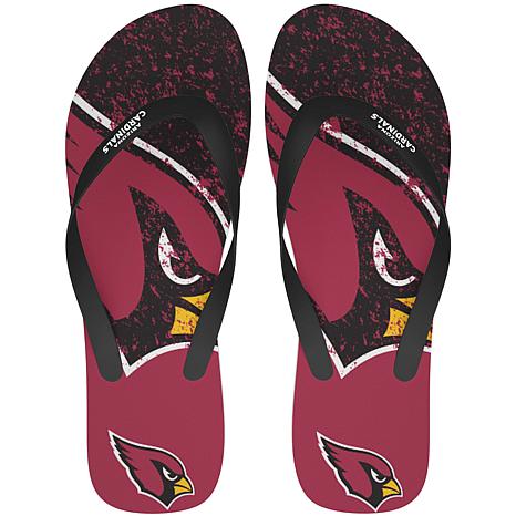Officially Licensed NFL FOCO Big Logo Flip-Flops - Arizona Cardinals ...