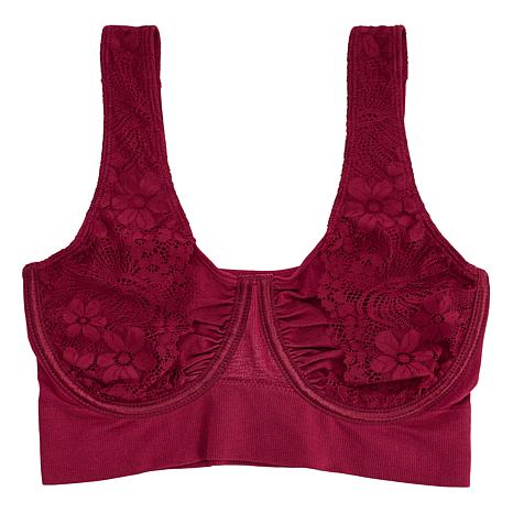 Rhonda Shear Seamless Underwire Bra with Lace Sling | HSN