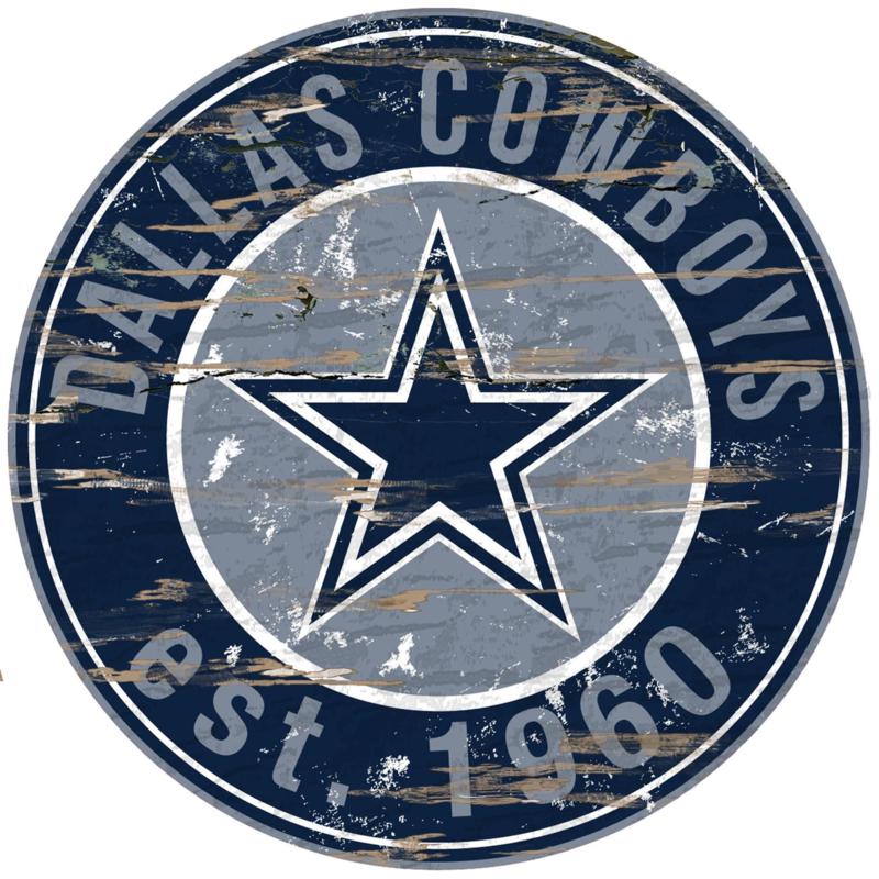Dallas Cowboys Round Distressed Sign - 9277403 | HSN