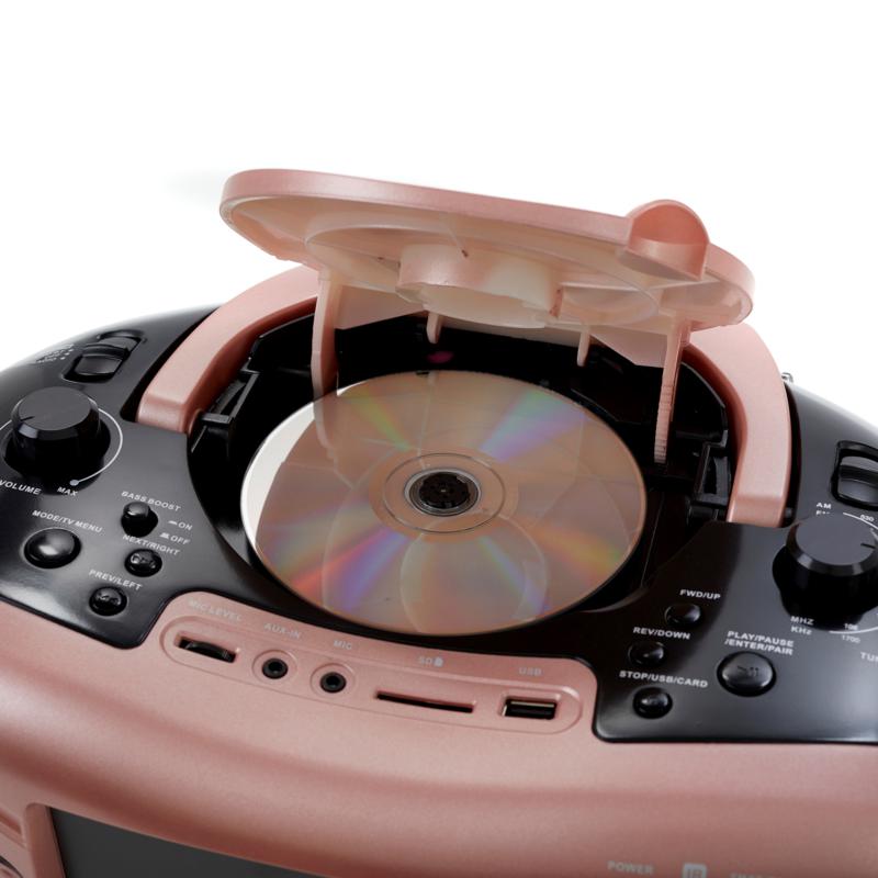 (HSN) Naxa Portable Boom Box/TV/DVD Bundle with Microphone ...