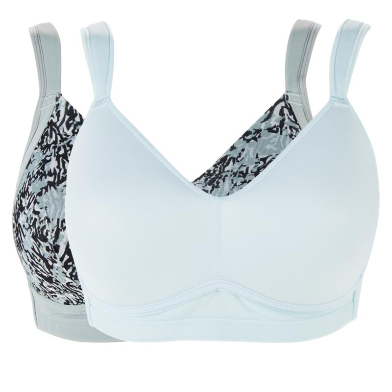 (HSN) Rhonda Shear 2-pack Molded Cup Bra with Mesh Overlay ...