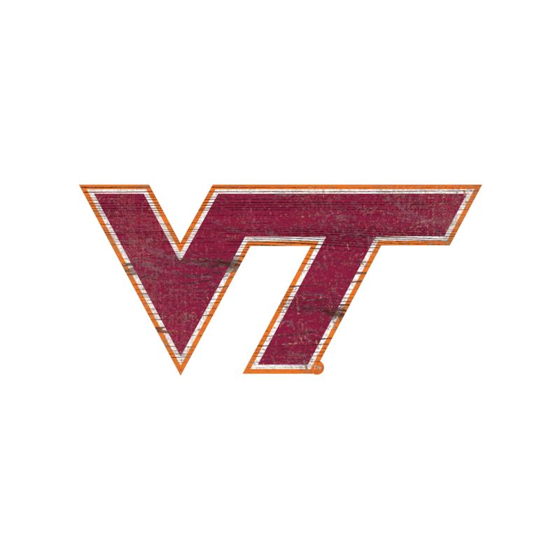 Virginia Tech University Distressed Logo Cutout Sign - 9368093 | HSN