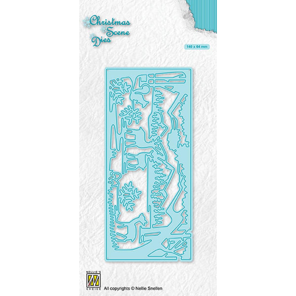 Nellies Choice Christmas Scene Dies Forest With Deer And Squirrel 20307808 Hsn