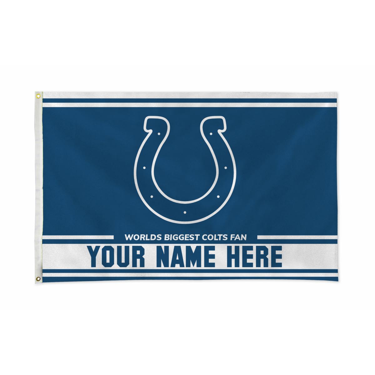 Officially Licensed NFL Indianapolis Colts Personalized Banner Flag ...