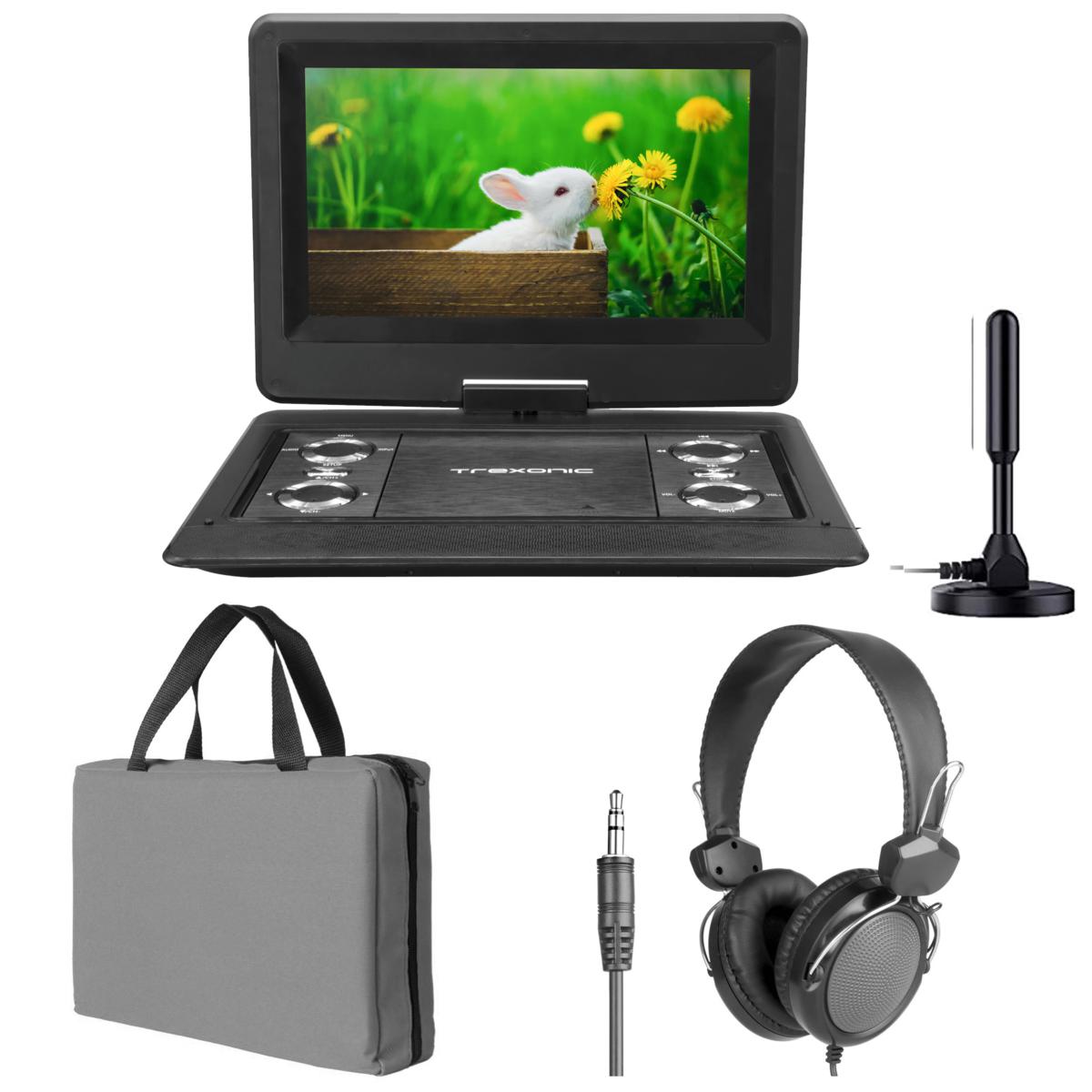 Trexonic 12" DVD Player Bundle - Gray | HSN