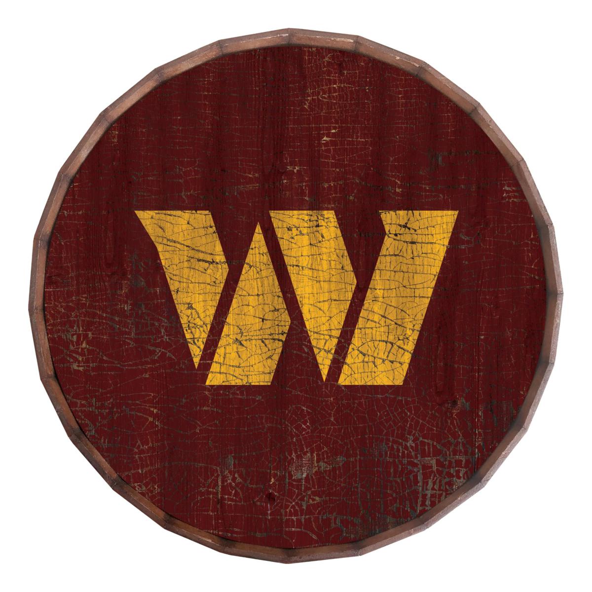 Officially Licensed NFL Commanders Cracked Color 24" Barrel Top ...