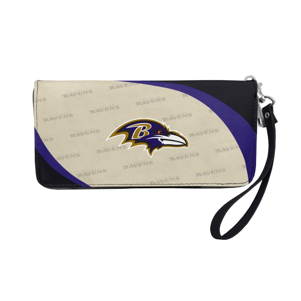 Officially Licensed NFL Baltimore Ravens Curve Zip Organizer Wallet ...