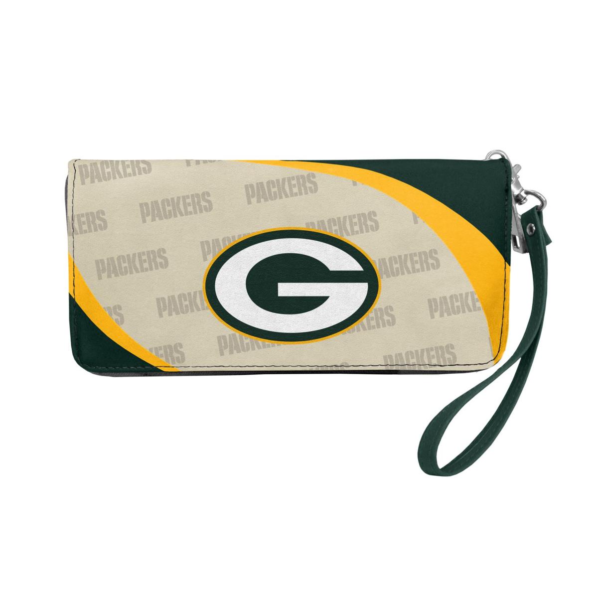 Officially Licensed NFL Green Bay Packers Curve Zip Organizer Wallet ...