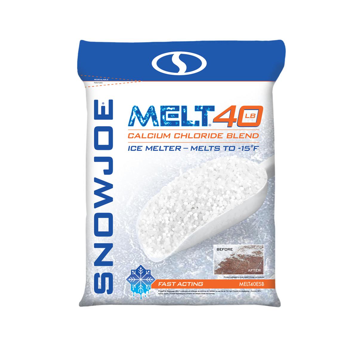 SNOW JOE MELT Calcium Chloride Blend Ice Melt Works to 15F, 40 Pounds | HSN