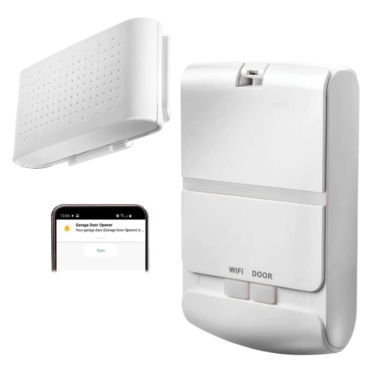 Home Zone Security Smart Wi-Fi Garage Door Controller and Sensor ...