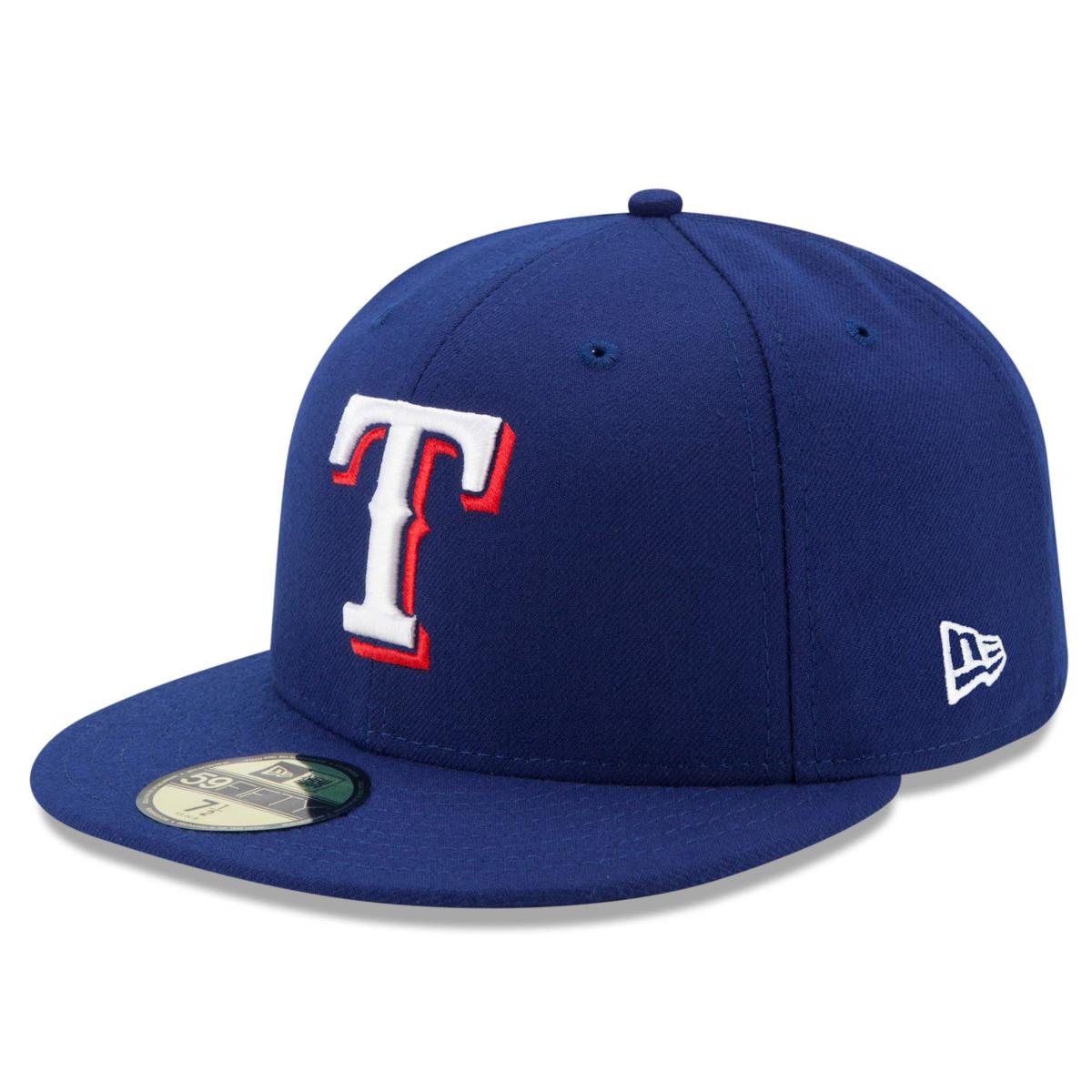 Officially Licensed MLB Men's New Era Collection Fitted Hat - Rangers ...