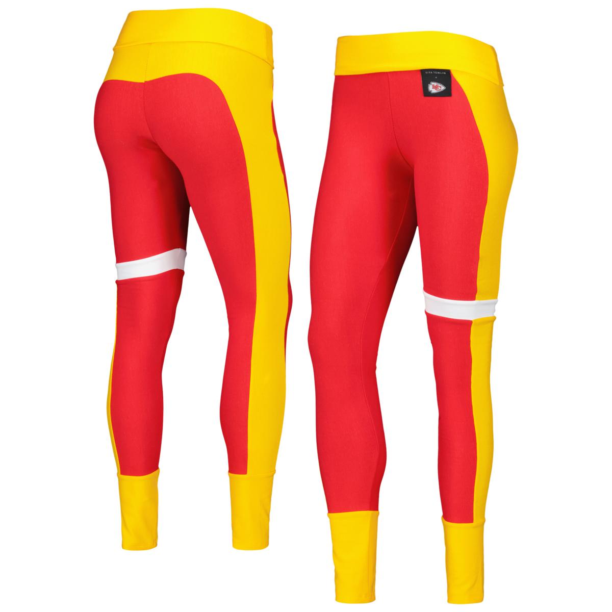 Women's KIYA TOMLIN Red/Gold Kansas City Chiefs Colorblock Tri-Blend ...