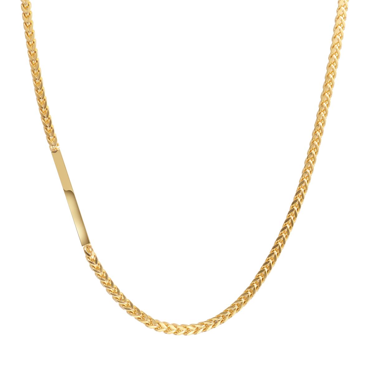 Van Heusen Men's Stainless Steel Franco Chain and Bar Necklace | HSN