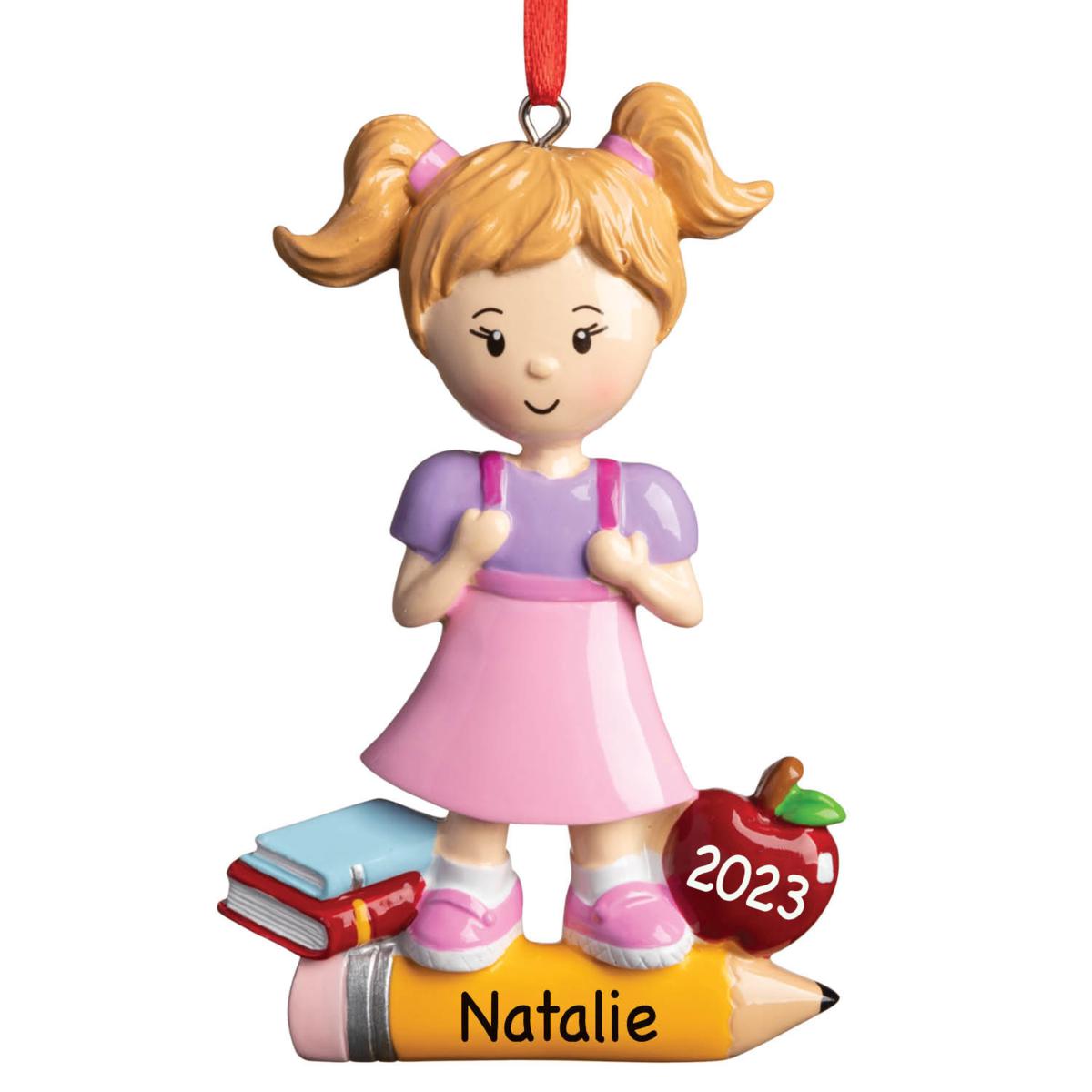 Custom Personalization School Girl Personalized Ornament | HSN