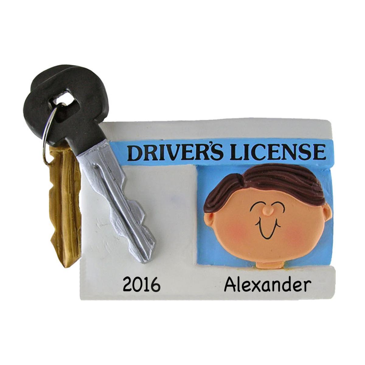 Male Driver's License Personalized Ornament | HSN