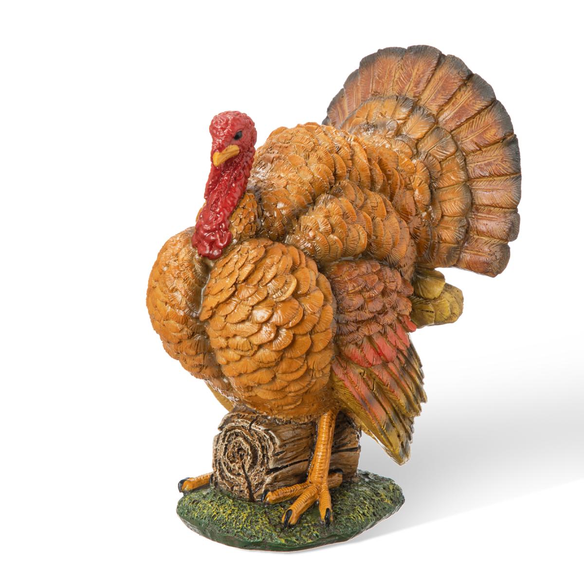 Glitzhome 9.5in. H Thanksgiving Resin Turkey Table Decor | HSN