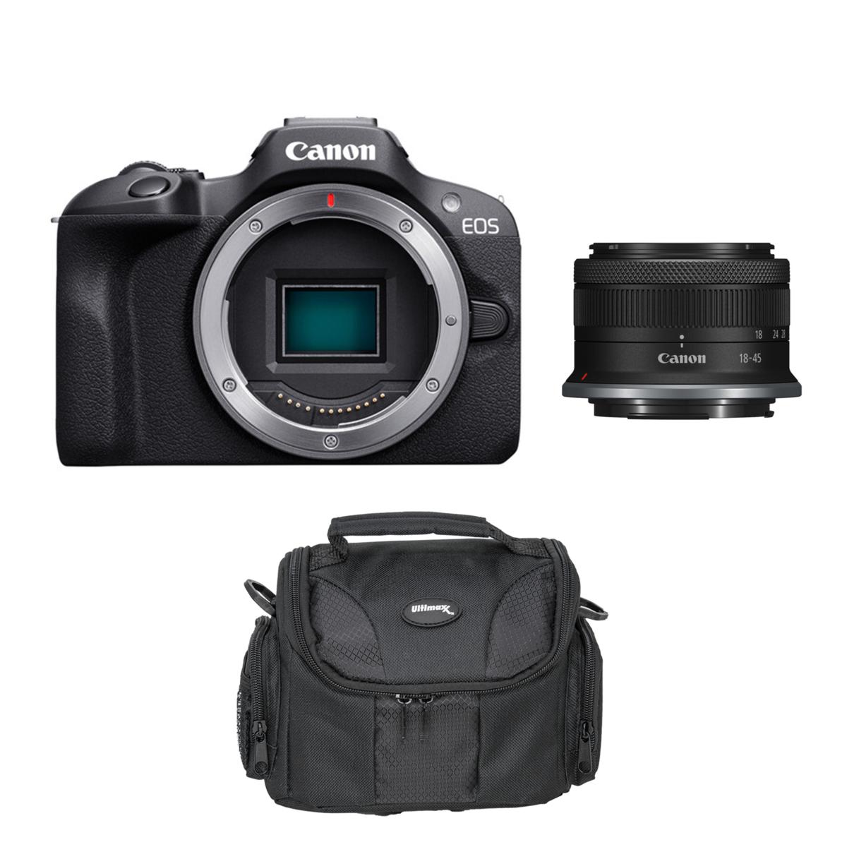 Canon EOS R100 Mirrorless Camera with 18-45mm Lens Bundle | HSN