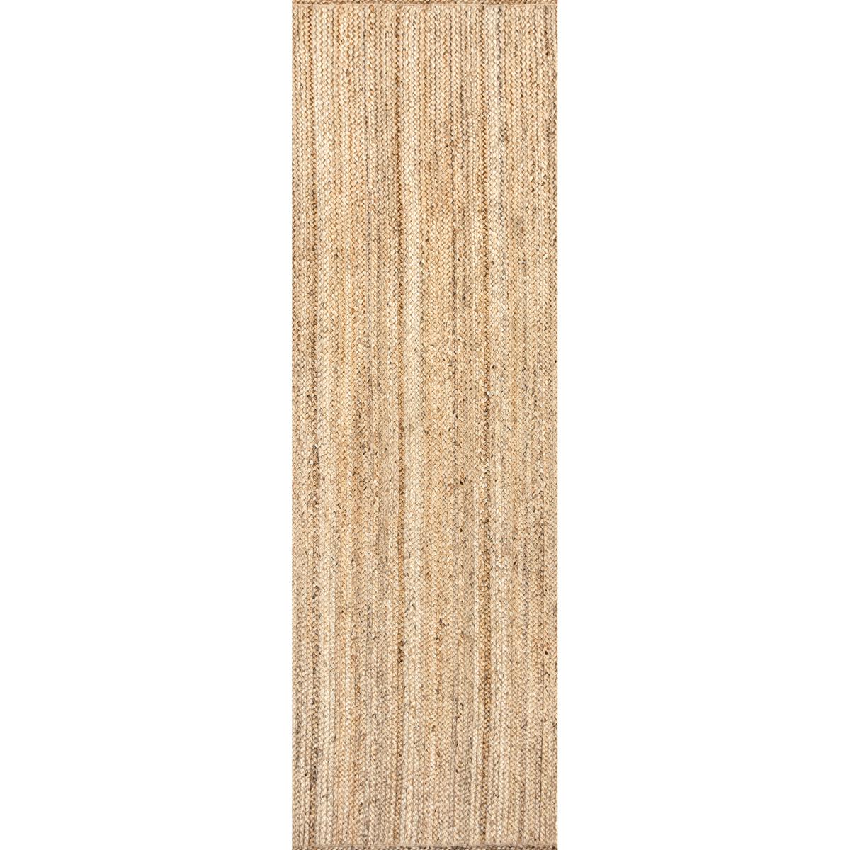 nuLOOM Rigo Hand Woven Farmhouse Jute Area Rug-2' 6" x 6' Natural ...