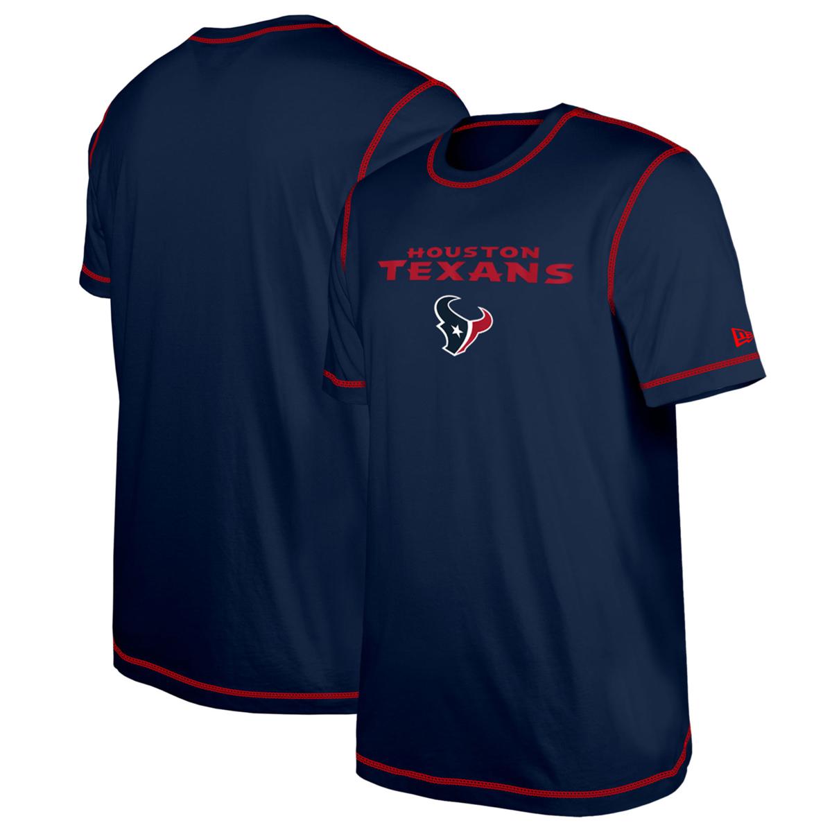 Men's New Era Navy Houston Texans Third Down Puff Print T-Shirt - 22307824 | HSN