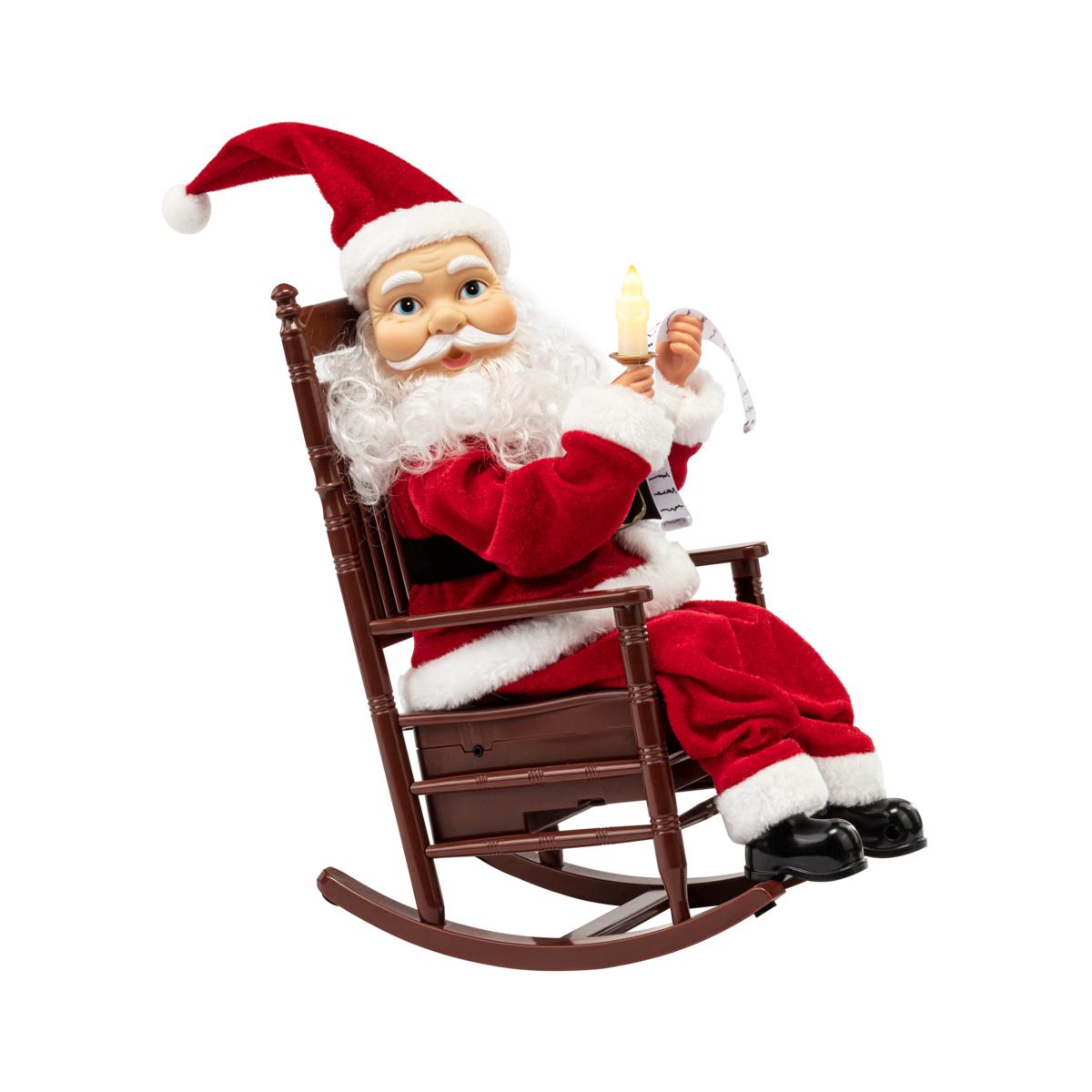 Mr. Christmas 13.5" Animated and Musical Rocking Santa - 22351436 | HSN